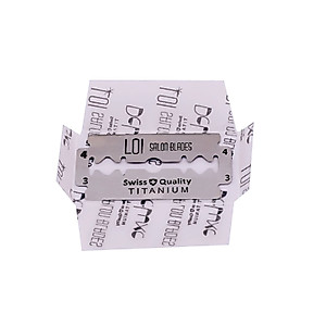 100 Loi Titanium Double Edge Razor Blades For Safety Razor - Men´s Safety Razor Blades For Shaving For Men For A Smooth And Clean Shave (1 Year Supply)