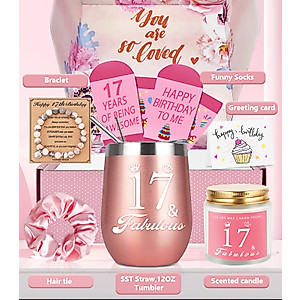 Awfrky 17th Birthday Gifts For Girls, Best Gifts For 17 Year Old Girl,Happy 17th 17 Year Old Girl Birthday Gift Ideas For Teens Daughter, Niece, Granddaughter, Sister Her, Bestie, Girlfriend
