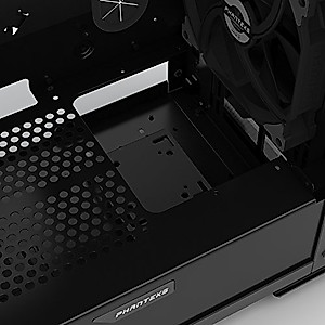 Phanteks (PH-ES314ETG_BK) EVOLV mATX Tempered Glass Edition Aluminum Exterior RGB LED Illumination Micro Tower Case, Satin Black