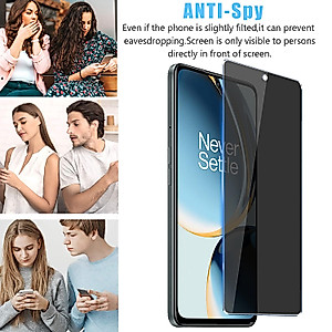 Anbzsign For OnePlus Nord N30 5G / Nord CE 3 Lite (2023) With [2 Pack] Camera Lens Protector and [2 Pack] Privacy Screen Protector, Anti-Spy 9H Hardness Tempered Glass.