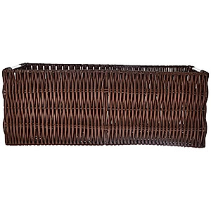 Whitmor Rattique Small Storage Tote Java