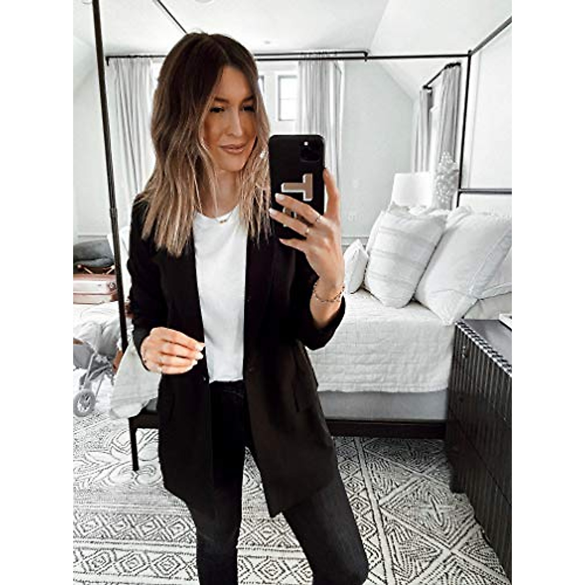 The Drop Women's Blake Long Blazer, Praline, Small