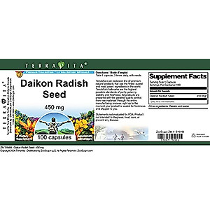 Daikon Radish Seed - 450 mg (100 Capsules, ZIN: 516494) - 2 Pack