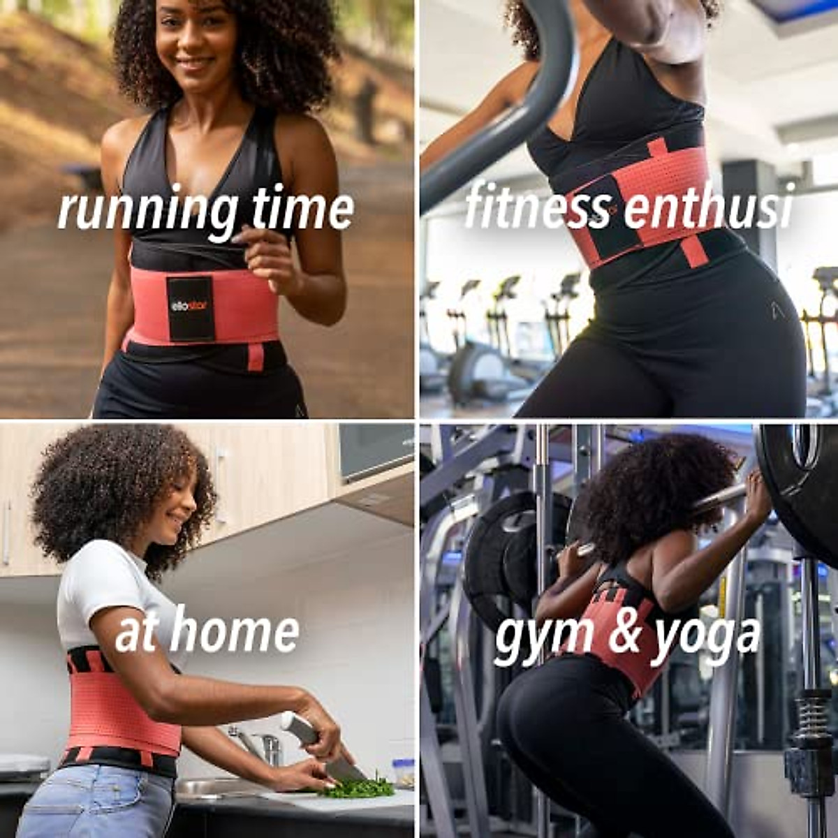 ellostar Women's Waist Trainer: Sweat Band for Belly Fat, Tummy Control, Back Support, Workout Shapewear, Weight Loss Aid Large, Pink