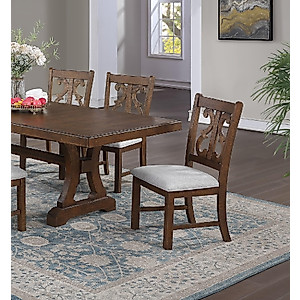 Wycian Boho High Chair, Boho Chair 2PCS Brown Solid Wood 20" L 23" W 39" H Living Room Bedroom Dining Rooms Garden Patio Recliner Chair