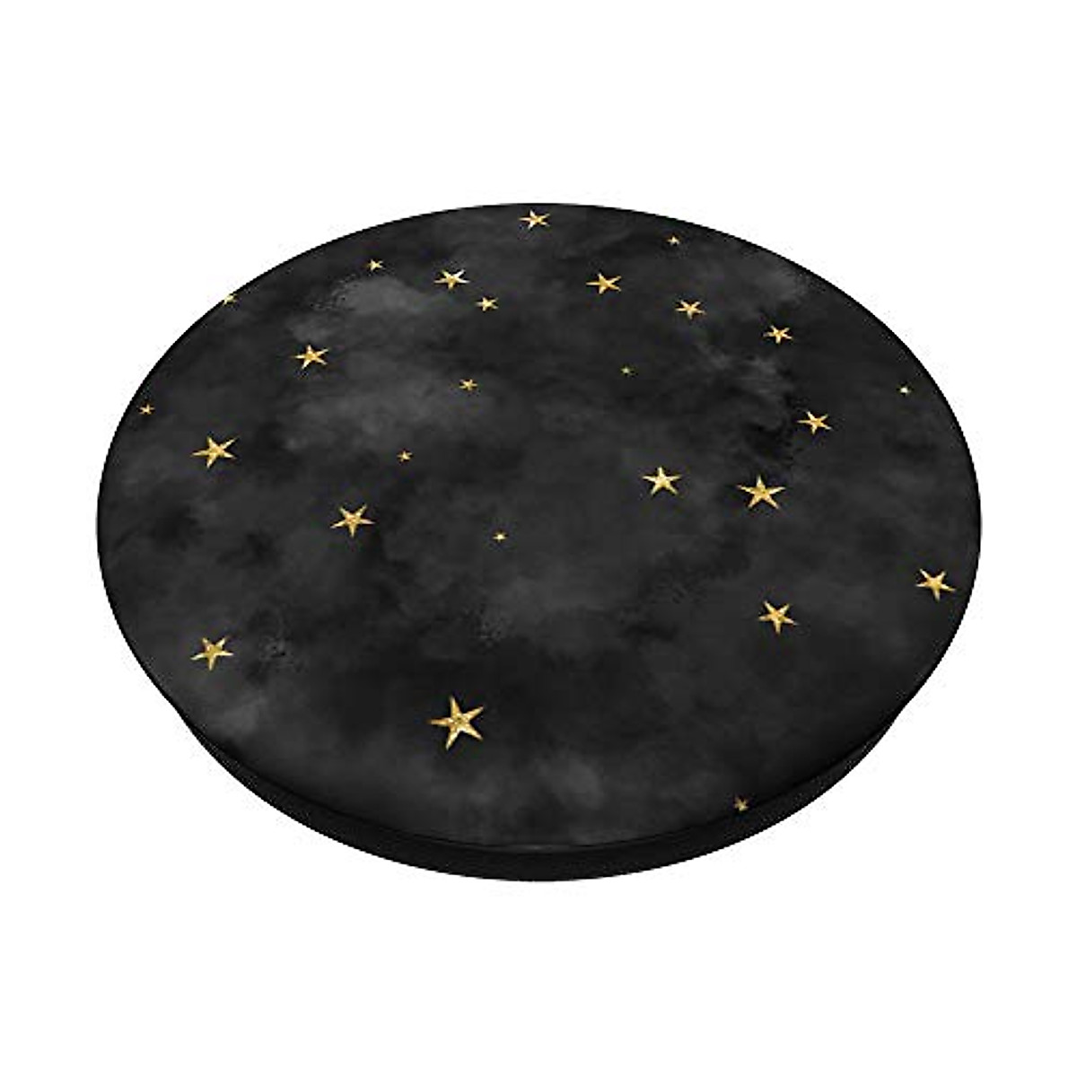Starry Night Galaxy Tiny Golden Stars on Smoky Charcoal Gray PopSockets PopGrip: Swappable Grip for Phones & Tablets