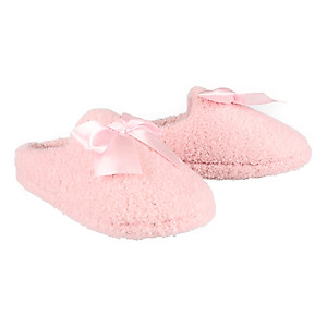 Jessica Simpson Girls Plush Marshmallow Slide On House Clog With Memory Foam Slipper, Pink, Large Little Kid US