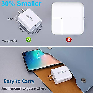 USB C Charger, Pofesun 3Pack 20W PD Fast Charger Block USB-C Wall Charger Power Adapter Compatible with iPhone 14/14 Plus 13 12 11 Pro Max,iPad Mini/Pro,AirPods Pro, Samsung Galaxy S22 S21 S20-White