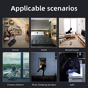 WiFi Door Window Alarm: Smart Window Alarm,Vibration Sensors with 130dB Alarm and Free App Alerts, Compatible with Alexa Google Home, Glass Break Security Alarm Sensor for Kids Garage Office