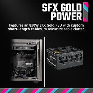 Cooler Master NR200P MAX Mini-ITX Case with 280mm AIO, 850W SFX PSU, Vertical GPU Mount, PCIe Gen4 Riser, Glass or Vented Panel