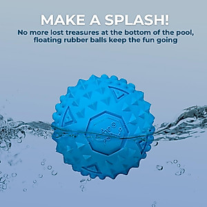 Best Pet Supplies Squeaky Rubber Spiky Ball Dog Toy, Ideal Dog Toys for Chewers, Small, Medium & Large Dogs, and Fetch Lovers Pack of 4 (Fuchsia, Green, Blue, Orange), Medium 2.5"