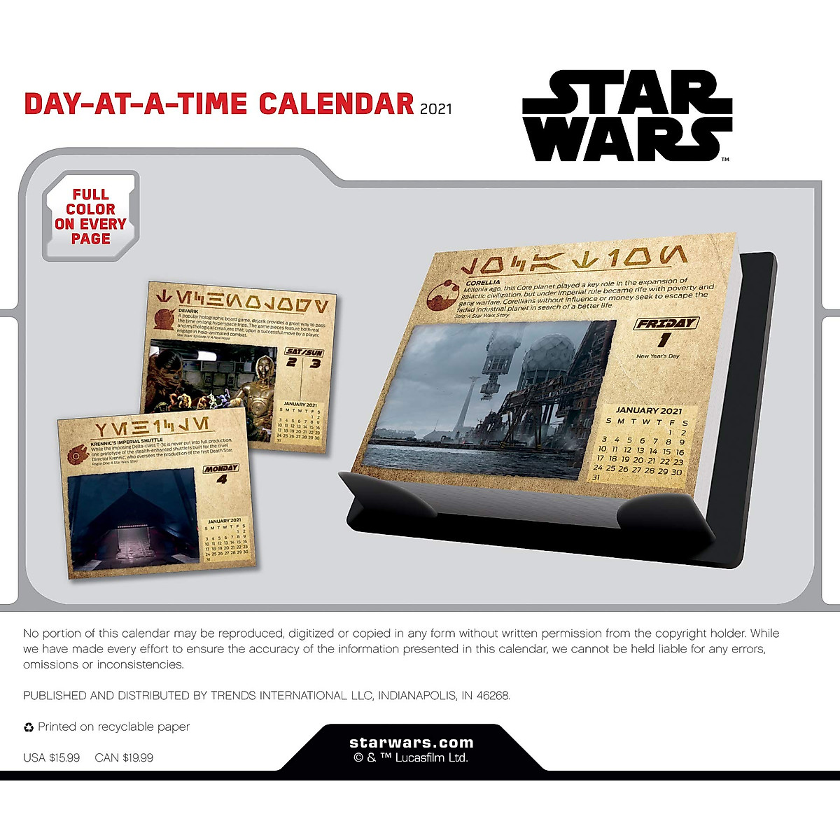 Star Wars 2021 Calendar