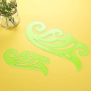 6 Pieces Plastic French Curve Ruler Multi-Function Comic Template Tool Set for Drafting Drawing Template, 6 Assorted Sizes