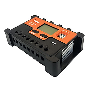 SOGTICPS 20amp PWM Solar Charge Controller 12V 24V Auto LCD Display Battery Intelligent Regulator for Lead-Acid,Lithium