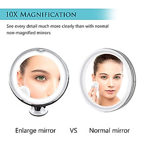 FQYYDD Illuminated Makeup Mirror Led Makeup Mirror Lamp 10X Amplification