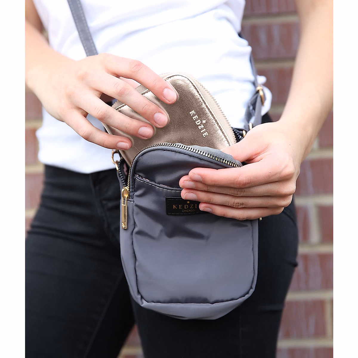 KEDZIE The Influencer Zip Around Wallet for Women - Bronze