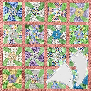 LePvo Twisted Pinwheel Template 2PCS for Quilting, Acrylic Quilting Templates for Professional Tailors Apprentices DIY Quilting Sewing Crafts Embroidery