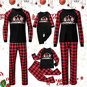 Christmas Pajamas for Family 2023 Couples Matching Pajamas Print Long Sleeve Pjs Set Loungewear Sleepwear Jammies Women