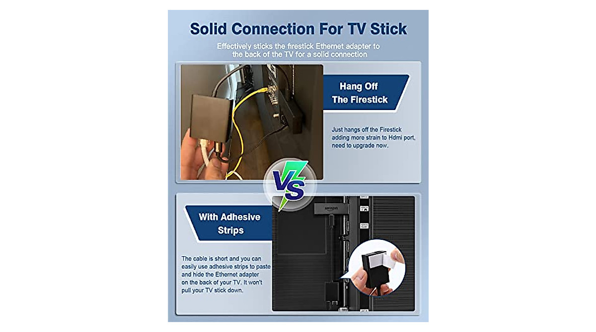 Upgrade Fire Stick/Chromecast Internet: Ethernet Adapter w/ Indicator