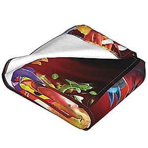 Anime Cartoon Blankets Super Soft Throw Blanket Air Conditioner Blanket Warm Cozy Flannel Blanket for Couch Bed Sofa Car (60"X50")