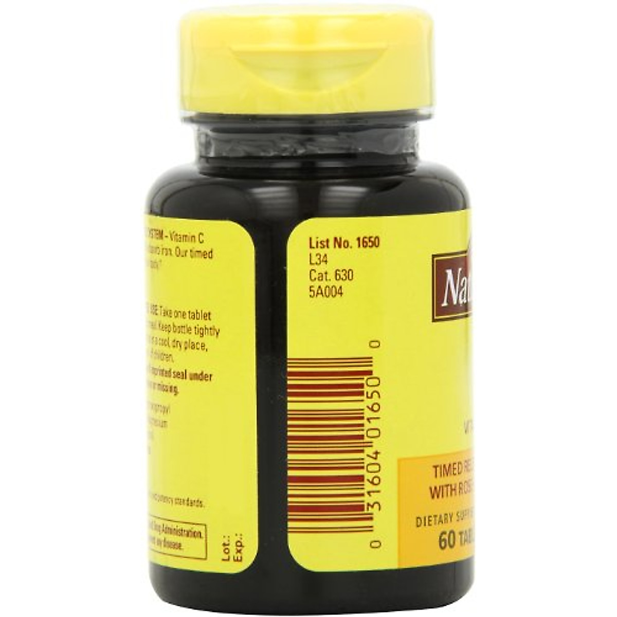 Nature Made Vitamin C 1000 mg Time Release Tablets with Rose Hips, 60 Count to Help Support the Immune System