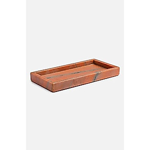 INA KI Natural Marble Tray | Natural Marble Color May Vary (Pink) - 14 x 8 Inches