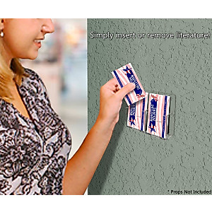 Marketing Holders 2 Pack Vertical Business Card Holder Wall Mount with Hanging Hardware Holds 2" x 3.5" Appointment Cards for Medical Facilities Gift Cards ID Badges Clear Acrylic Display Rack