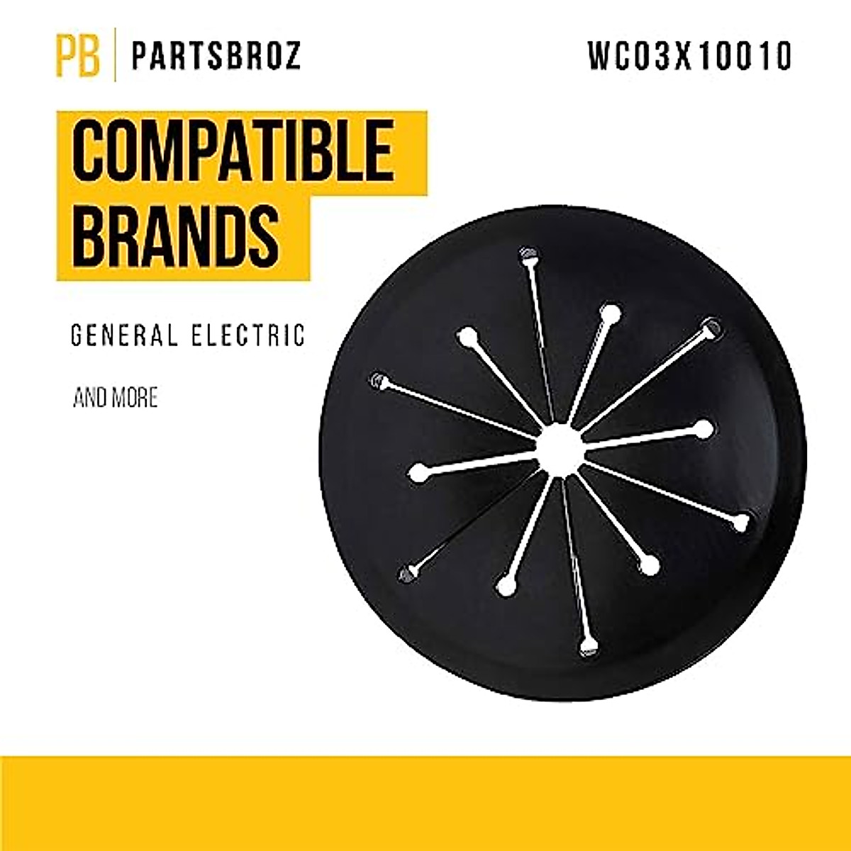 WC11X20163 WC03X10010 Disposal Splash Guard [DIY Tips Included] by PartsBroz - Compatible Hotpoint GE Disposal Stopper - Replaces AP6890897 WC11X0058 - Lifetime Drain Stopper for Kitchen