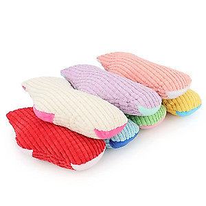 Squeaky Dog Toys, Funny Dog Toys Stuffed Plush Dog Toy, Cute Socks Dog Birthday Gift Dog Chew Toys Pet Toys for Small Medium Dogs(Blue Yellow)