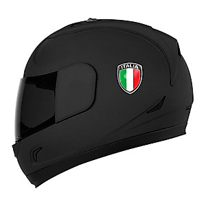 Biomar Labs 2 x 3D Domed Silicone Stickers Decals Car Motorcycle National Italy Italian Flag F 148