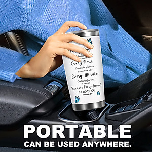 Petitian Christian Gifts for Women Faith Inspirational Gift Religious Bible Verse Gifts for Friends Girls Sister Spiritual Butterfly 20 OZ Stainless Steel Tumbler Birthday Gifts for Mom Mothers Day