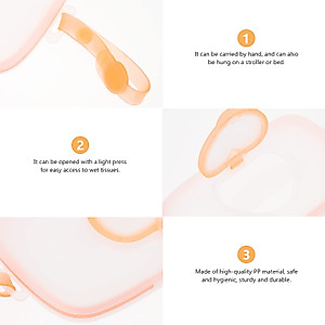 HEMOTON Portable Wipes Dispenser Baby Wipes Dispenser Travel Wipes Case Baby Wipe Holder Infant Wipes Storage Box Wet Tissue Box for Travel Home Office Cars