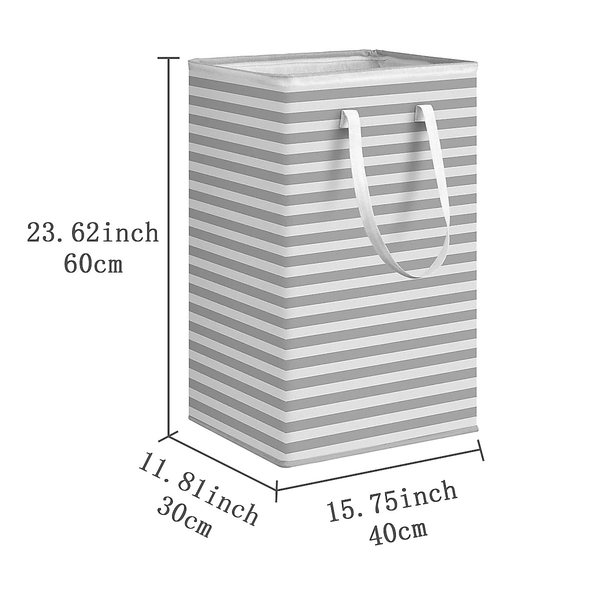 Dafape Laundry Basket, 75L Large Laundry Hamper Clothes Hamper with Handles Collapsible Tall Laundry Bin for Bedroom Bathroom Dirty Clothes Closet Foldable (Gray)