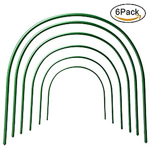 Takefuns 6Pack Plant Cover Support,Tall Garden Fabric Support Frame,Greenhouse Hoops,Plant Grow Tunnel,Garden Hoop for Garden Stakes -4ft Long Steel