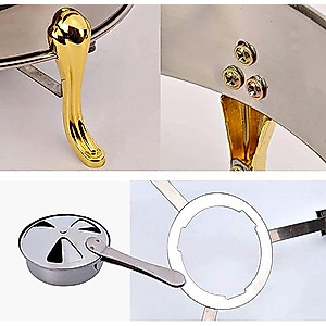 Chafing Dishes Chafing Dish Buffet Set, Food Warmers Server Warming Tray Round Rectangular Chafers, Stainless Steel Square Chafer, Round Food Warmer Chafing For Catering Warmer Chafer Set, Energy Effi