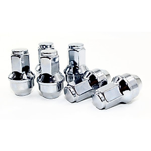 Set of 24 Veritek 14x2.0mm 13/16 Hex 2 Inch Chrome OEM Factory Style Large Acorn Seat Lug Nuts for Ford F-150 Expedition Lincoln Navigator Factory Wheels
