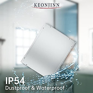 Keonjinn LED Bathroom Mirror, 36 x 28 Inch Bathroom Mirror with Lights, Front Lighted Vanity Mirror, Anti-Fog Wall Mounted Dimmable Memory Brightness Front Lights Makeup Mirror (Vertical/Horizontal)