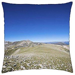 LESGAULEST Throw Pillow Cover (24x24 inch) - Nature Landscape Mountain Travel Adventure Trek 5
