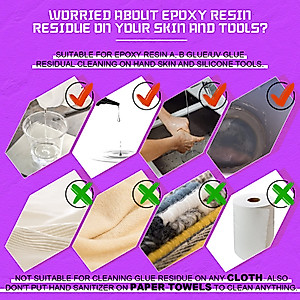 PUDUO Resin Cleaner Water Softener, Epoxy Resin Remover, Resin Remover Tools, Cleaner for Epoxy Resin, UV Resin, Resin Molds, 8 OZ Epoxy Hand Scrub Cleaner/Hand Soap (8 OZ)…