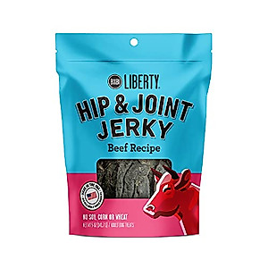 BIXBI Liberty Functional Healthy Hip And Joint Dog Jerky Treats, Beef Recipe, 5 Ounce