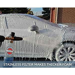 McKillans Car Wash Foam Cannon for Pressure Washer - Foam Cannon Lance Pressure Washer Soap Dispenser - Snow Foam Cannon for Car Washing with Adjustable Thick Foam - Including 1/4 Quick Connector