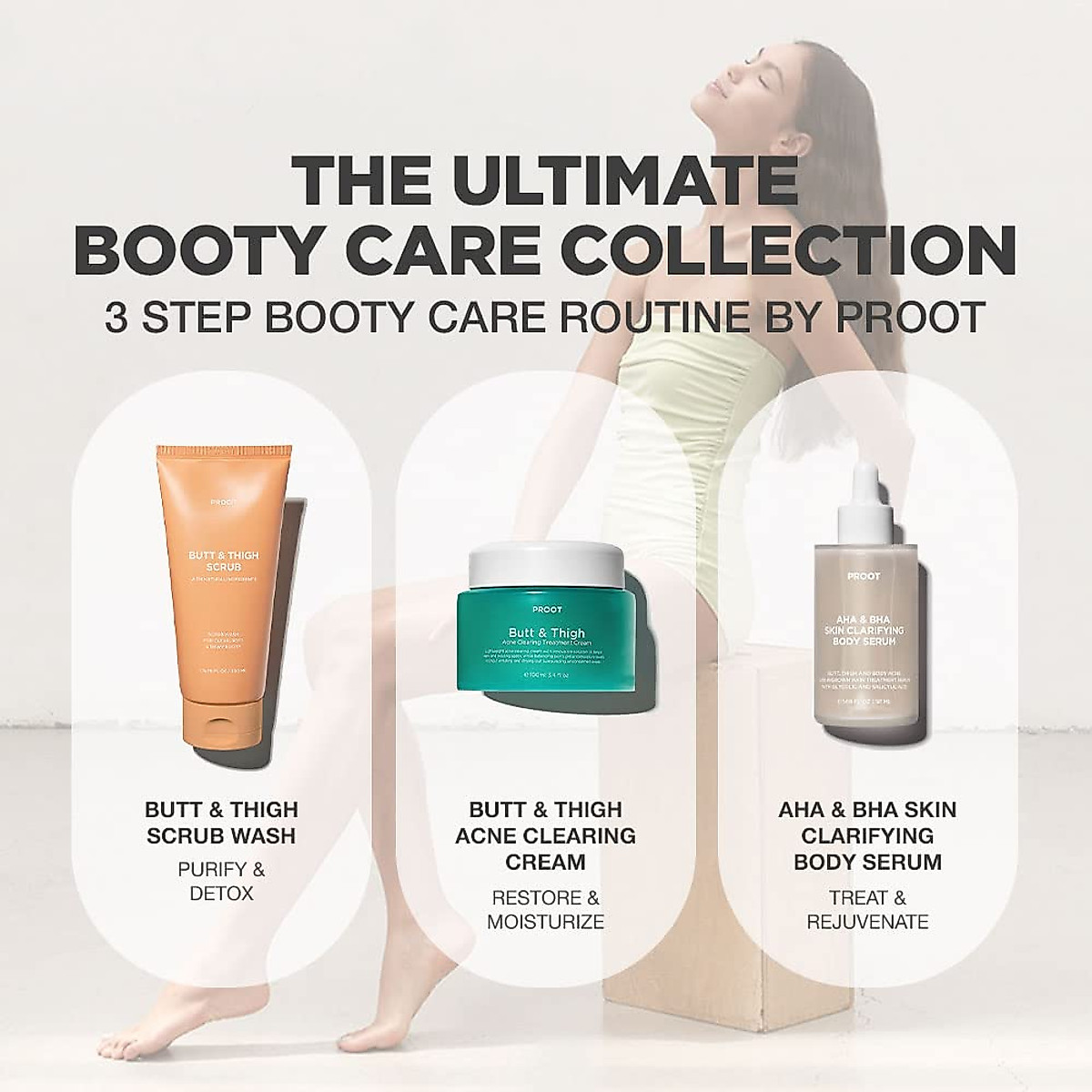 Butt Scrub Wash | Booty Scrub Body Exfoliator for Acne, Ingrown Hair, Bikini & Razor Bump | Exfoliating Butt Scrub for All Skin Type | Butt Scrub Wash for Body Acne and Razor Bump | Butt Acne Scrub