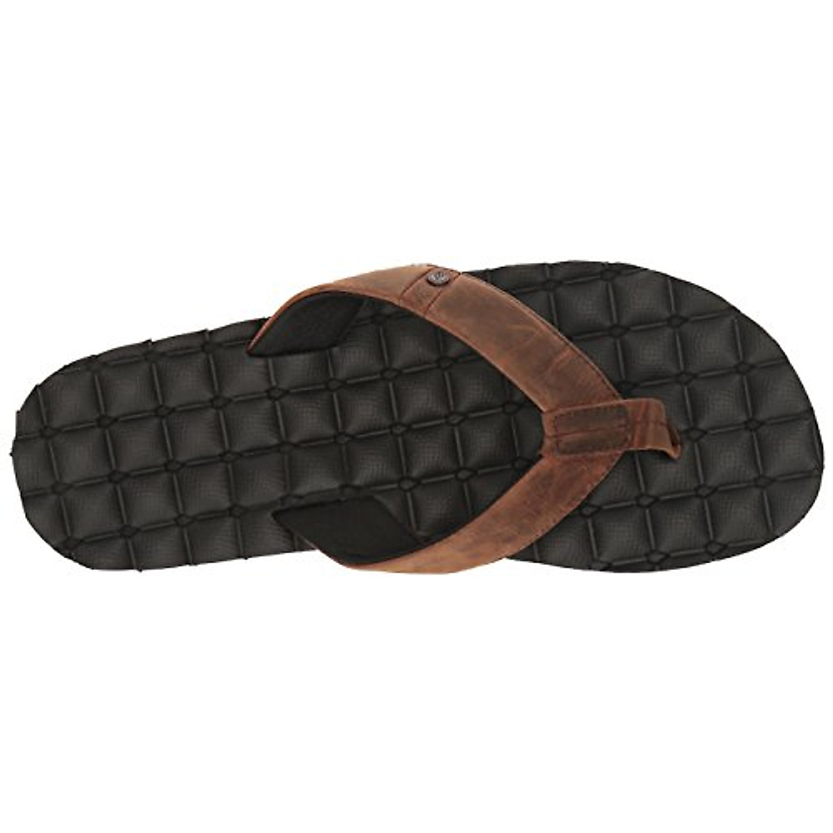 Volcom Men's Recliner Leather Sandal, Vintage Brown, 8 C/D US