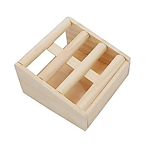Rabbit Hay Feeder Guinea Pig Hay Rack Wooden Hay Holder for Small Pets Bunny Guinea Pig Chinchilla (Hay Feeder-B)