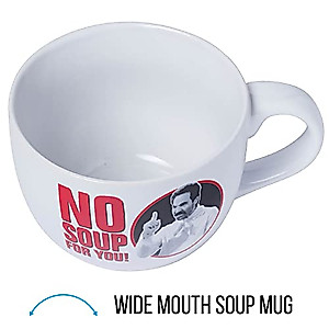 Silver Buffalo Seinfeld No Soup For You Ceramic Soup Mug, 24 Ounces