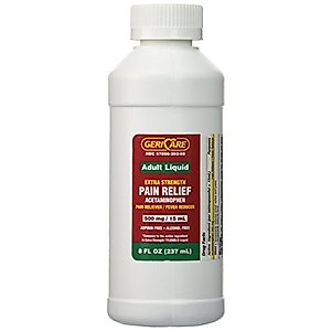 8 Oz Acetaminophen OTC for Extra Strength Liquid Tylenol 500mg 15ml Xtra strenth tylenel for Adults