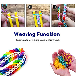 Yehtta Gifts for 8-10 Year Old Girls Rubber Bands Loom Kit Kids Art Crafts DIY Toys Bracelet Making Kit Personalized Handmade Beads Rubber Band Christmas Birthday Gift for Kids