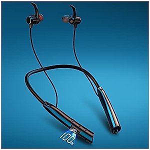 GXNNDYMY Wireless Earbuds Neckband Bluetooth Headphones, 100 H Playtime, Noise Cancelling, Immersive Bass, in-Ear Earbuds with Mic for Sports, Workout, IPX7 Waterproof, Foldable, Type-C Fast Charging