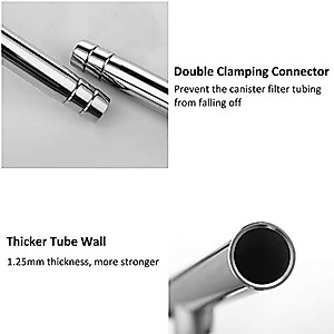 JARDLI Metal Lily Pipe Surface Skimmer Steel Stainless Inflow Outflow for Aquarium Planted Tank (13mm for 12/16mm (1/2'') Tube)