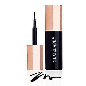 MoxieLash - Liquid Magnetic Eyeliner - Black - Good for 25 Uses - Waterproof & Smudge-Proof - Secure Hold - Minimal Effort - Includes Liner Remover Swabs and Application Instruction Card